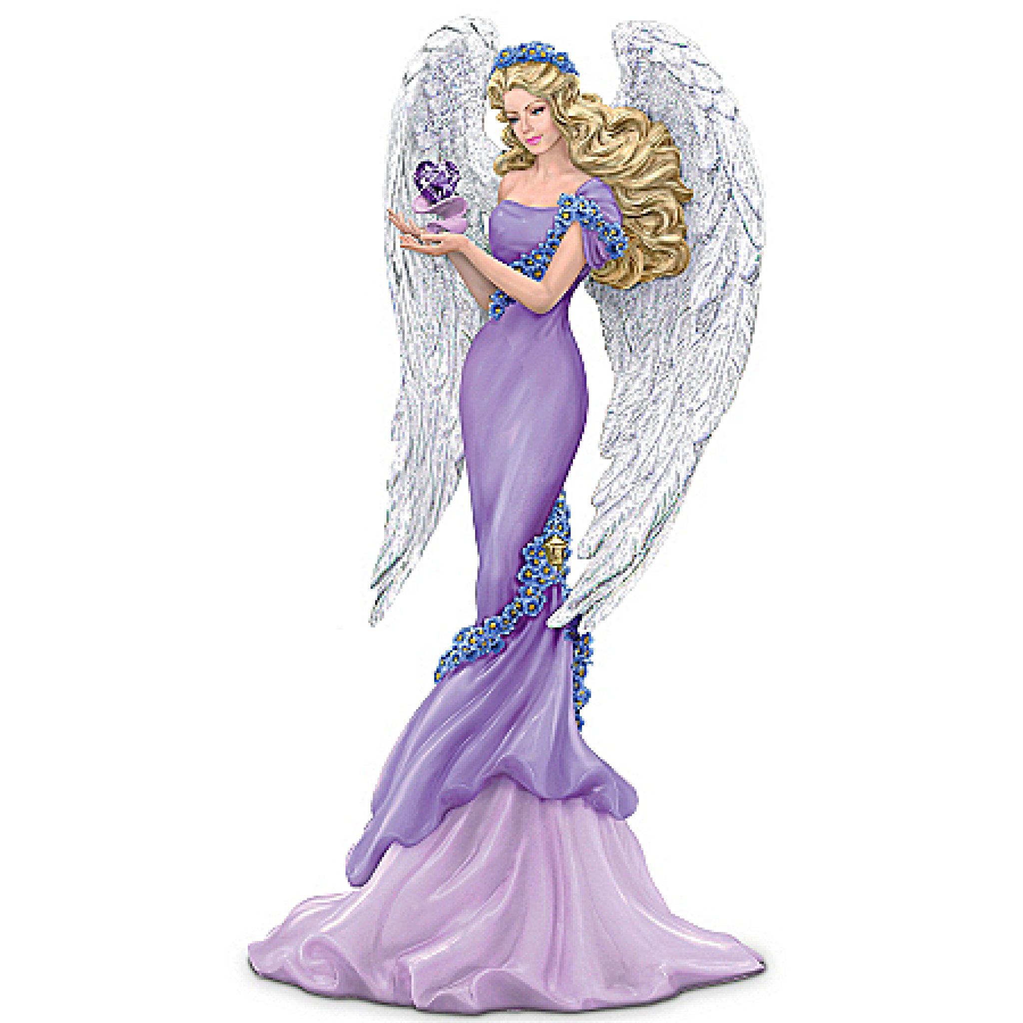 Thomas Kinkade Heaven’s Embrace Bereavement Angel Figurine ...